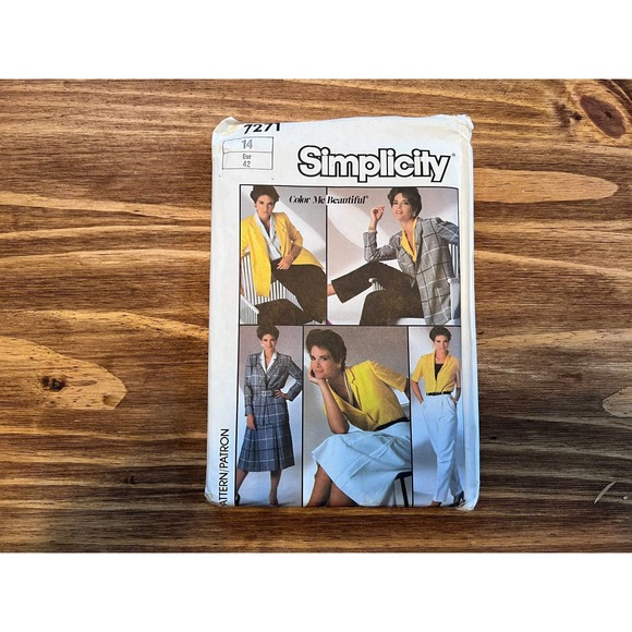 Simplicity | Office | Simplicity 727 Uncut Ladies Skirt Pants Blouse ...